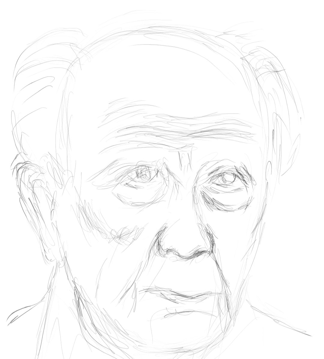Simple Old Man Drawing